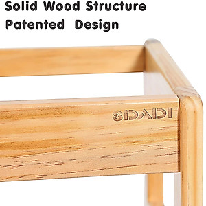 SDADI Mother's Helper Adjustable Height Step Stool Safety Counter Level Learning Toddler Tower for Kitchen and Bathroom, Natural