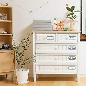 Colacoo Nametag Labels, 300 Border Name Stickers, Blue Personalized Name Tag Labels for Office, Meeting, School, Teachers, Mailing and Clothing, 2 Roll