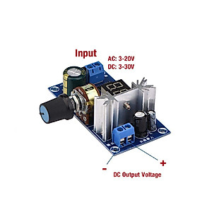 Adjustable Voltage Regulator,LM317 Adjustable Voltage Regulator Power Supplement Board Digital Voltage Display