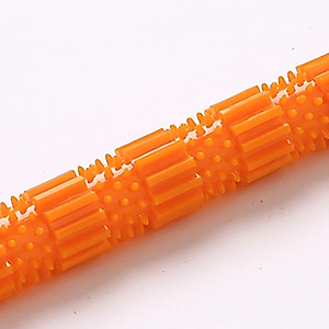 NEREIDS NET Dog Chew Toy Dog Toy Treat Dispensing Pet Chew Toy Bite-Resistant Dental Care Interactive Teeth Cleaning Toy Pet Supplies Durable Dog Toy Orange S
