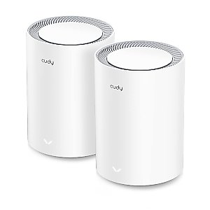 Cudy M1800 2-Pack AX1800 WiFi 6 Whole Home Mesh System Covers up to 5000 Sq. Ft., 5G Gigabit WiFi 6 VPN Router Extender, Parental Control, Open VPN