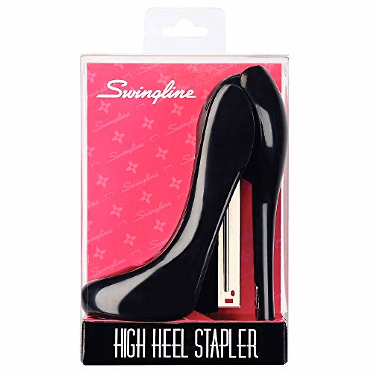 Swingline Stapler, High Heel Stapler, Fun Desk Accessories, Novelty Desk Décor, 20 Sheet Capacity, Plastic, Black (70971)