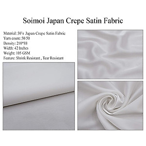 Soimoi Japan Crepe Black Fabric - by The Yard - 42 Inch Wide - Vertical Stripe - Modern Chic with Vertical Stripes Printed Fabric