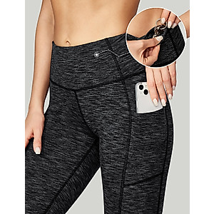 Ewedoos Womens Yoga Pants High Waisted Leggings with Pockets Workout Leggings for Women Tummy Control Compression Pants Charcoal