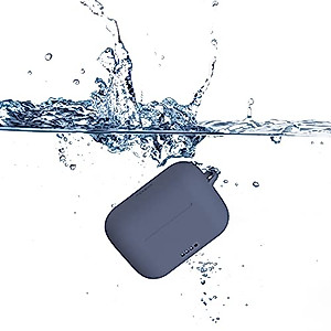 TOZO NC2 Protective Silicone Case Shockproof Soft Skin Cover for TOZO NC2 Earbuds with Front LED Visible and Keychain Blue