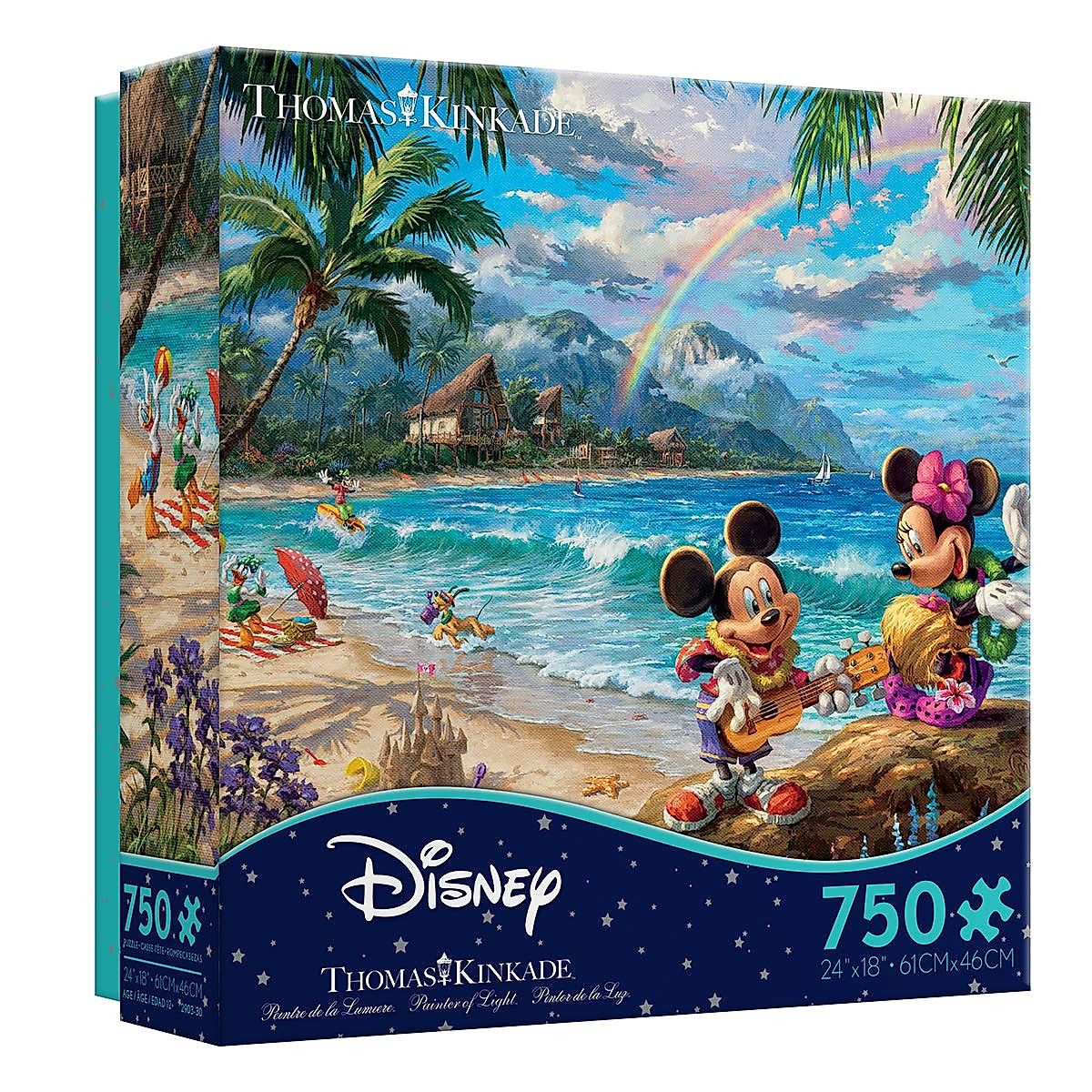 Ceaco - Thomas Kinkade - Disney Dreams Collection - Mickey and Minnie in Hawaii - 750 Piece Jigsaw Puzzle