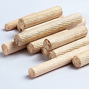 21pcs Wooden Dowels Assorted M6 M8 M10 Hard Wood Grooved Plugs Furniture Woodwork Grooved Fluted Pin Craft for Grooved Fluted, Craft, DIY, Carpentry (6mm 8mm 10mm)