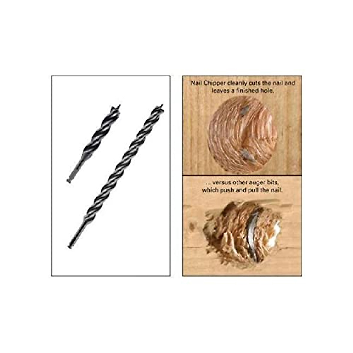 WoodOwl 03813 Tri-Cut 1-Inch by 18-Inch Nail Chipper Auger Bit