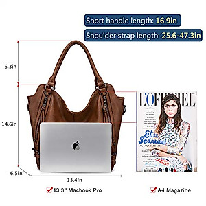 Concealed Carry Hobo Purse for Women Leather Crossbody Shoulder Bags Large Tote Bag with Detachable Holster