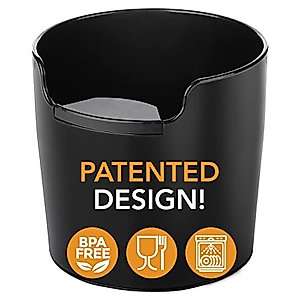homeffect Knock Box with Improved Handling - Innovative Espresso Tools - Coffee Knock Box Espresso, Black - Espresso Machine Accessories - Knock Box for Espresso Coffee Grounds - Barista Accessories