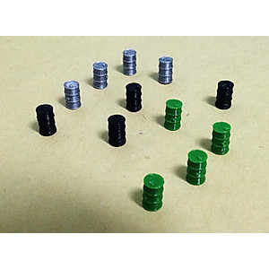 Outland Models Railway Train Layout Oil Drum x12 for Factory / Depot HO OO Scale