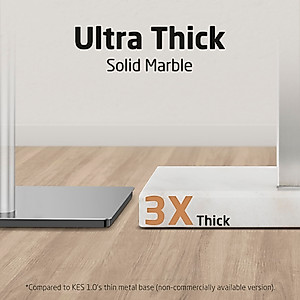 KES Standing Towel Rack for Bathroom, Free Standing Towel Rack Bathroom Floor with Weighted Marble Base 2-Tier, Extra High Thick Double Bath Towel Holder 18/8 Stainless Steel Brushed Finish, BTH232-2