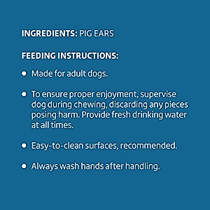 Amazon Brand – Wonder Bound Pig Ears Dog Treats, Pack of 18