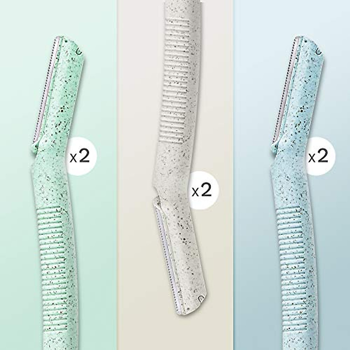 ennva Eyebrow Razor for Women | Dermaplane Facial Razor for Women Face | Hair Trimmer Face Razor for Women Body Use | Multipurpose Facial Hair Removal Disposable Blades Eyebrow Shaper Tool - 6pcs