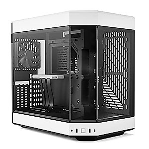 HYTE Y60 Modern Aesthetic Dual Chamber Panoramic Tempered Glass Mid-Tower ATX Computer Gaming Case with PCIE 4.0 Riser Cable Included, White (CS-HYTE-Y60-BW)