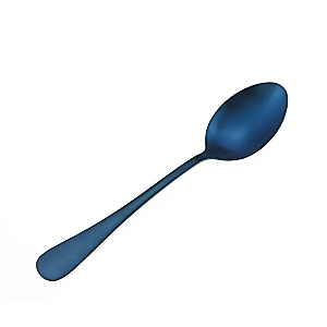 Gugrida 24-Piece Titanium Blue Plated Stainless Steel Flatware Set, Travel Cutlery Include Knife Fork Spoon Service for 4,Healthy & Eco-Friendly Silverware - Matte Elegant Modern Eating Utensils