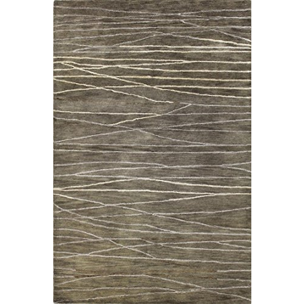 Bashian Collection Hand Tufted Wool & Viscose Area Rug, 5.6' x 8.6', Taupe