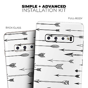 DesignSkinz Hipster Arrow Pattern Protective Vinyl Decal Wrap Skin Cover Compatible with The Samsung Galaxy S20 (Screen Trim & Back Glass Skin)
