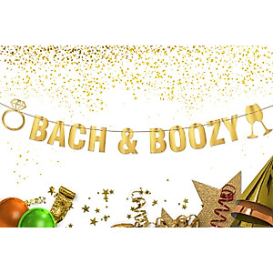 Party Tarty-Bach & Boozy Banner Sign Garland Pre-strung For Bachelorette Party Champagne Bubbly Wine Bar Men Or Women-Women Bachelorette Party Decorations Naughty Hen Party Supplies