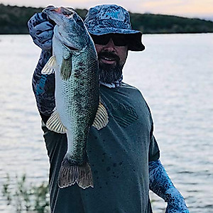 KastKing Sol Armis UPF 50 Boonie Hat - Sun Protection Hat, Fishing Hat - Breathable Fabric - Comfortable - Prym1 Camo,Silver Mist