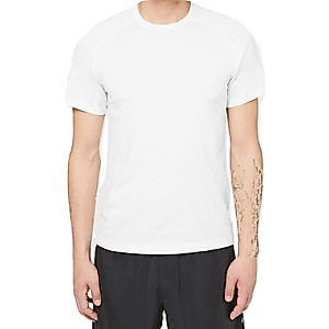 Lululemon Mens Metal Vent Tech Short Sleeve Shirt (White, XL)