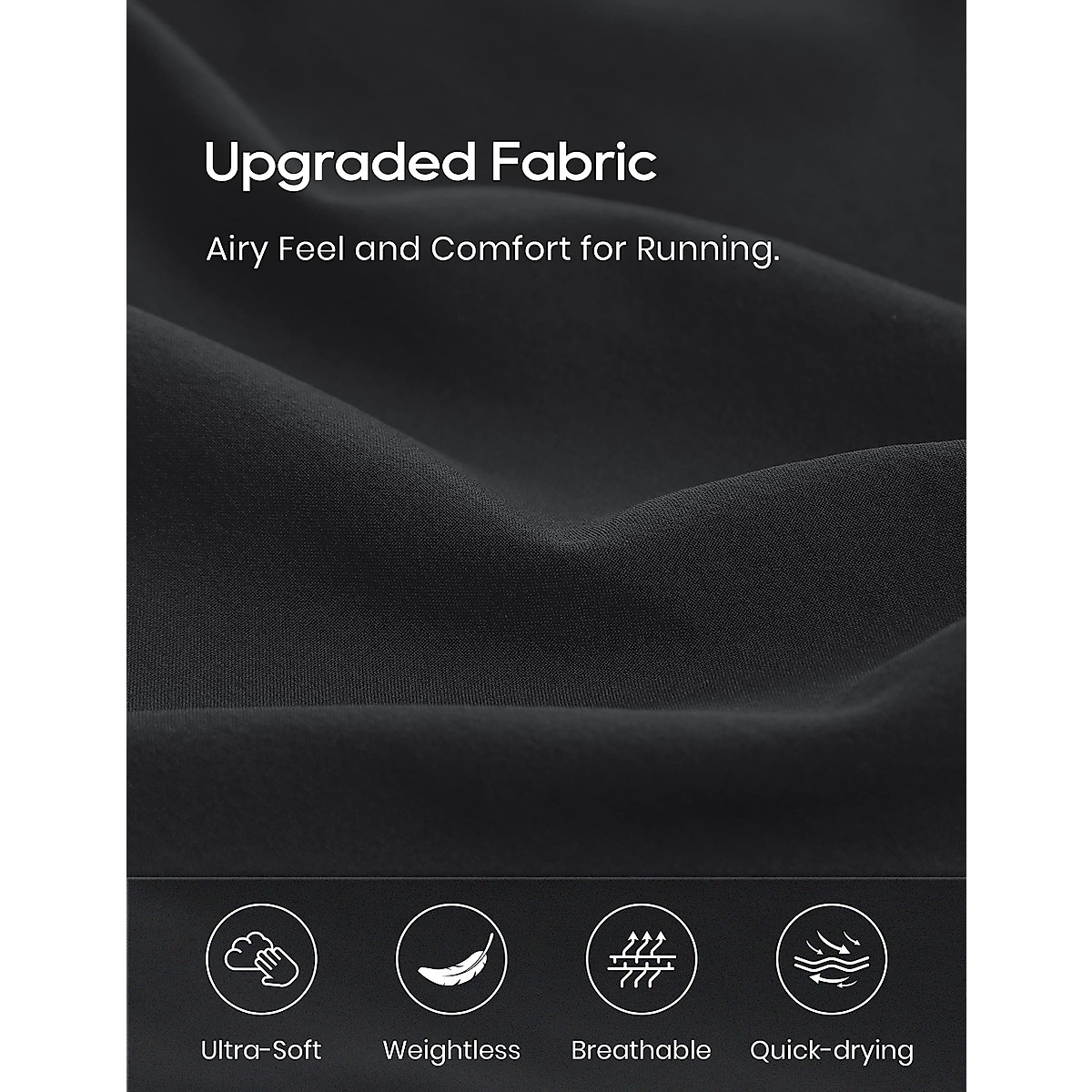 CRZ YOGA 2 in 1 High Waisted Running Shorts for Women 3" - Split Breathable Athletic Tennis Gym Workout Shorts with Pockets Black Medium