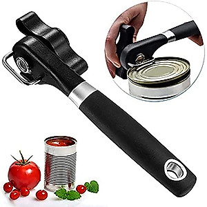 Safe Cut Can Opener US Stock, Smooth Edge Comfortable Grip Safety Can Openers, Cut Stainless Steel Ergonomic Can Opener, Manual Can Opener for Kitchen & Restaurant