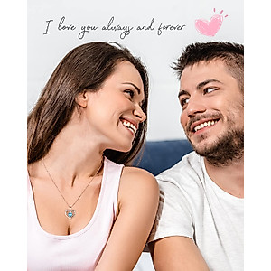 S925 Sterling Silver Necklace for Women, Jewelry for Wife Girlfriend Anniversary, Mom Birthday Christmas Gifts Necklaces, Daughter Heart Love Jewel, Gift for Her, Mar