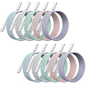 weishan 10-Pack USB C Charger Cable 60W for Phone 15, 15 Pro, 15 Pro Max, 15 Plus - Multipack USB-C to Type C Charging Cords, 3.3ft