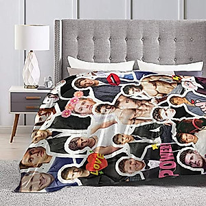 Blanket Jensen Ackles Soft and Comfortable Warm Fleece Blanket for Sofa,Office Bed car Camp Couch Cozy Plush Throw Blankets Beach Blankets