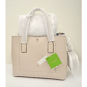 Designer Kate New York Women's Hadley Road Small Dina Top Handle Handbag Tote in Tusk Light Cream light Beige