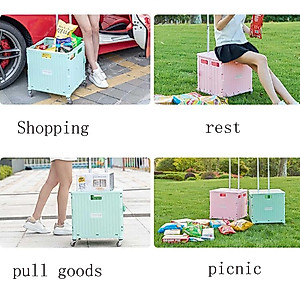 Collapsible Stair Climber Rolling Cart - Wheeled Rolling Crate with Telescoping Handle, 360° Wheels - Ideal for Tool Box, Groceries, and More!