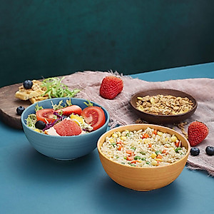 36 Piece Wheat Straw Dinnerware Sets for 4 people, Lightweight and Unbreakable Tableware Sets, Reusable Plates Bowls Cups for Travel Camping,Home Party Cutlery(Dishwasher Microwave Safe)