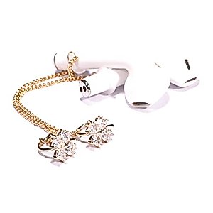MicroTrouble Wireless Earphones Chain, 1 Pair Wireless Earphone Decorations Prevent Earphones from Falling and Losing. Butterfly Appearance, Metal Material (Lucky Clover)