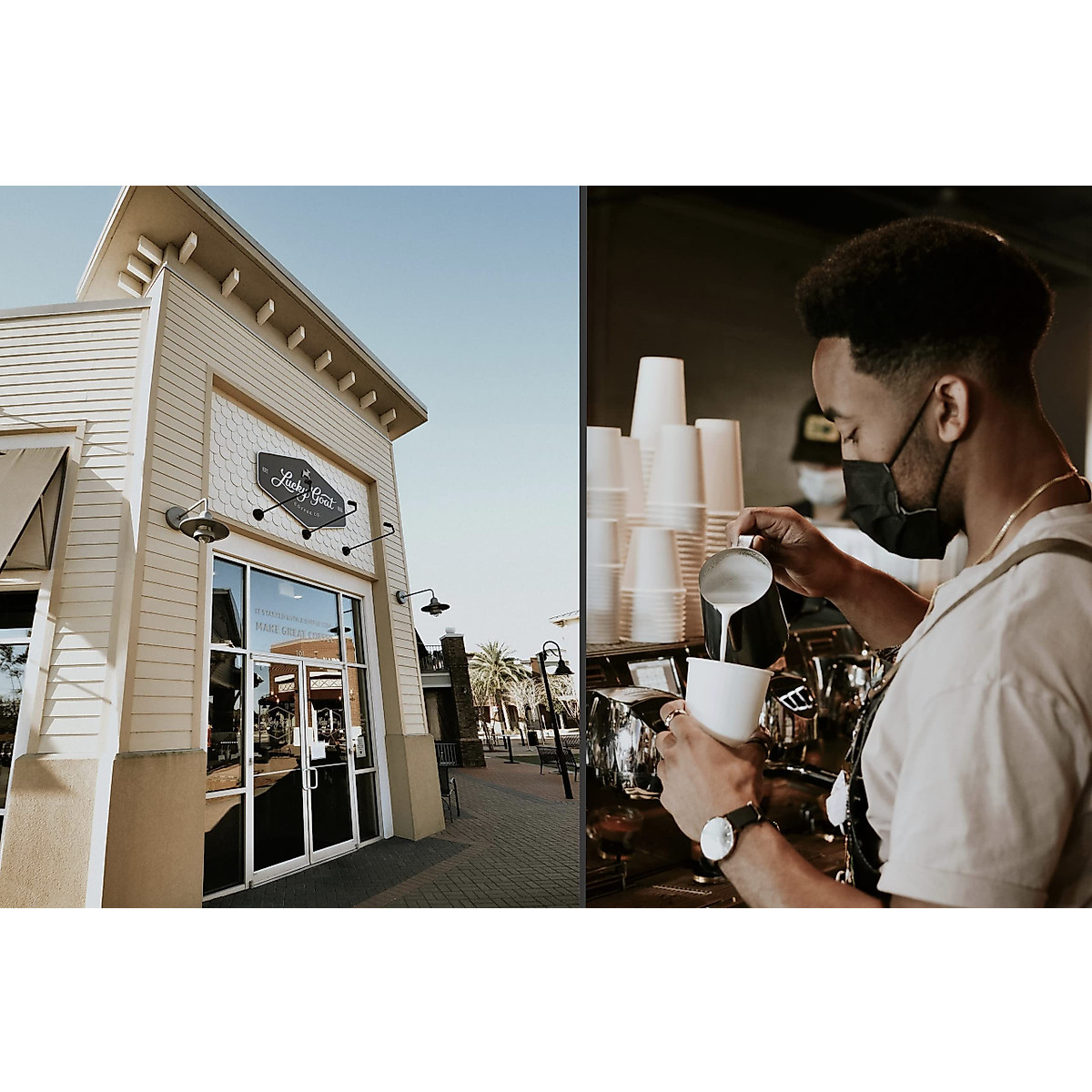 Lucky Goat Flavored Ground Coffee – Southern Pecan – Nutty, Pecan, Light Body, Low Acidity, Smooth and Sweet - Medium Roast, 12 Ounce Bag, Arabica