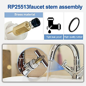 KEQGPCBE 1 Pack Replacement Faucet Cartridges for RP25513 Faucet Stem Assembly Repair Kit for Delta Two Handle Lavatory Centerset Widespread Bathroom Faucet RP4993 Seat and Spring