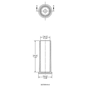 Caplugs 99394917 Plastic Long-Threaded Connector Cap RCL-8, PE-LD, to Cap Thread Size 3/4 Cap ID .739" Length 1.56", Red (Pack of 100)