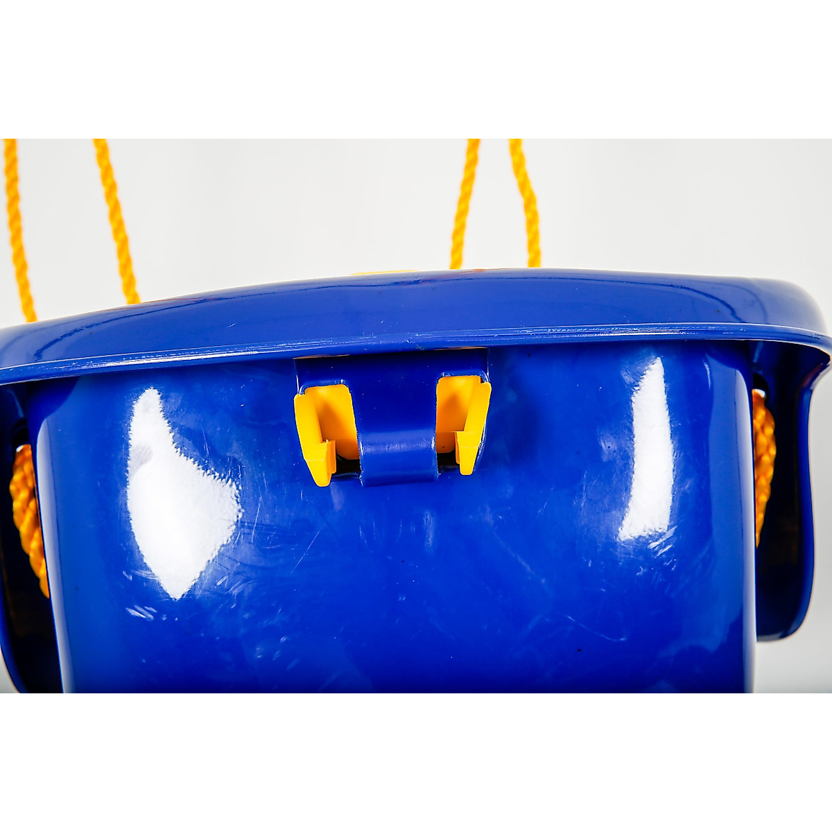 Gorilla Playsets 04-0032-G High Back Plastic Infant Swing with Yellow T Bar & Rope, Green