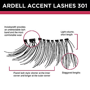 Ardell Accent Lashes, Black [301] 1 Pair