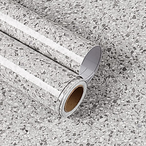 Yenhome 118"x30" Peel and Stick Countertops Marble Contact Paper for Countertops Waterproof Contact Paper for Bathroom Countertop Cabinet Glossy Granite Wallpaper Peel and Stick Kitchen Counter Covers