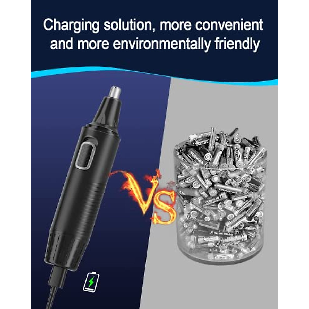 YUZHAII Ear and Nose Hair Trimmer, 8500RPM USB Rechargeable Nose Trimmer for Men and Women,Painless Nose Clippers Eyebrow Facial Hair Trimmer Kit,Dual Edge Blades for Easy Cleaning