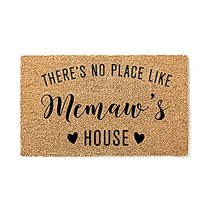 Customizable - There's No Place Like Grandma and Grandpa's House Doormat - Premium Quality, Thick & Made in the USA