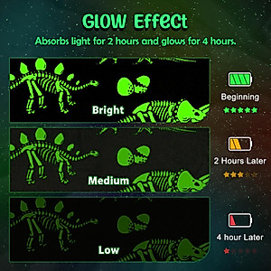 Glow in The Dark Blanket Dinosaur Throw Blanket for Boys Kids Soft Warm Cozy Cute Dino Blanket Unique Toys Gifts Gray Glowing Dinosaur Blankets for Girls Teens 50"x60"