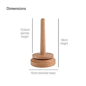 Classic Knit Wooden Spinning Yarn & Thread Holder - Each