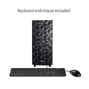ASUS Desktop S300, Intel Core i5-10400 Processor, 16GB DDR4 RAM, 512GB PCIe SSD, DVD Drive, Windows 10 Home, Wired Keyboard & Mouse Included, Black, S300MA-DH501