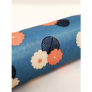 Ari Surplus 18Inches X 10FT Kitchen Liner for Cabinets, for Shelves, for Drawers Refrigerator, Non-Adhesive, Easy to wash, Waterproof and Oilproof (Blue, Flower)