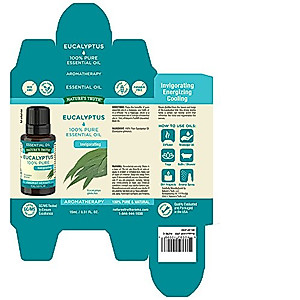 Nature's Truth Aromatherapy 100% Pure Essential Oil, Eucalyptus, 0.51 Fluid Ounce