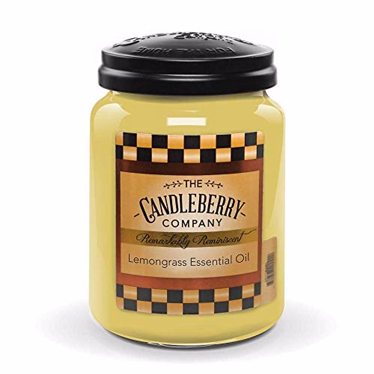 Candleberry Candles | Lemongrass Essential Oil Candle | Best Candles on The Market | Hand Poured in The USA | Highly Scented & Long Lasting | Large Jar 26 oz.