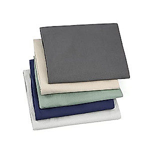 AUDATE Mens Casual Pants Linen Lounge Trousers Loose Elasticated Waist Pant with Drawstring Black M