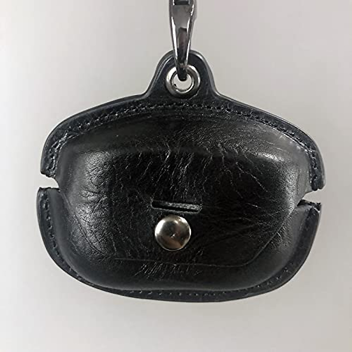 Genuine Leather Case Compatible with Sony WF-1000XM4 True Wireless Earphone Protective Case Crazy Horse Leather Cover with Leather Lanyard (Black)